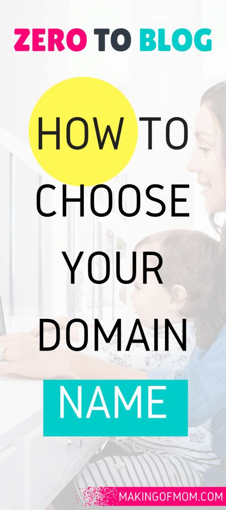 Zero To Blog How To Choose A Perfect Domain Name Making Of Mom