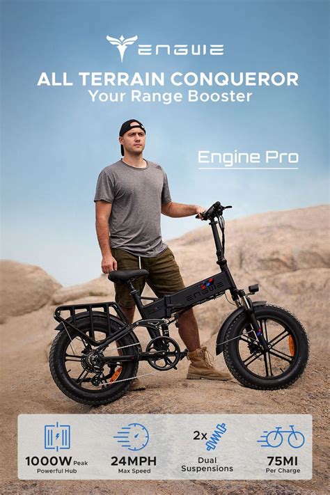 2PCS ENGWE ENGINE Pro Bicicleta Eléctrica Plegable 750W Motor 48V 16Ah
