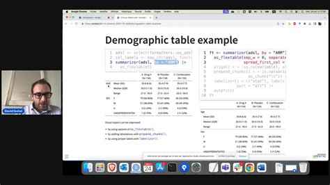 david gohel clinical tables with flextable tables and rtables youtube