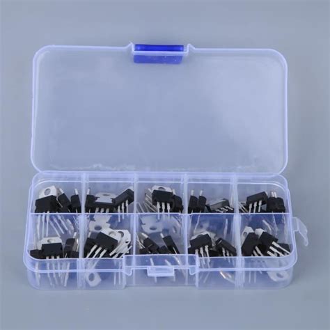 Qiilu Transistor Npn Kit De Transistor De Régulateur De Tension 50pcs