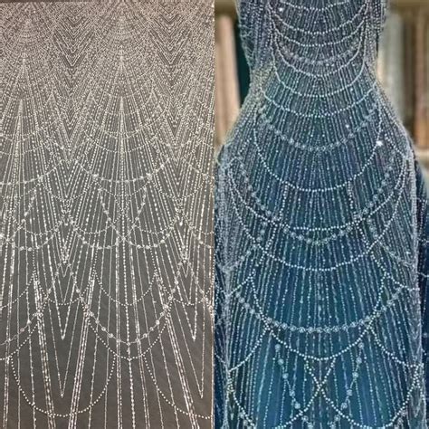 New Luxury Beaded Embroidery Lace Fabricbridal Dress Lace Etsy