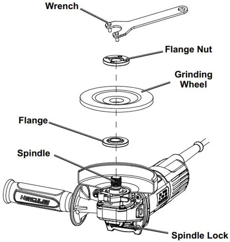 Hercules He61s 4 1 2 Inch Heavy Duty Angle Grinder Owners Manual