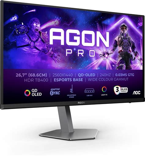 AOC Agon PRO AG276QZD2-27 Zoll QHD OLED Monitor, 240 Hz, 0,03 ms GtG ...