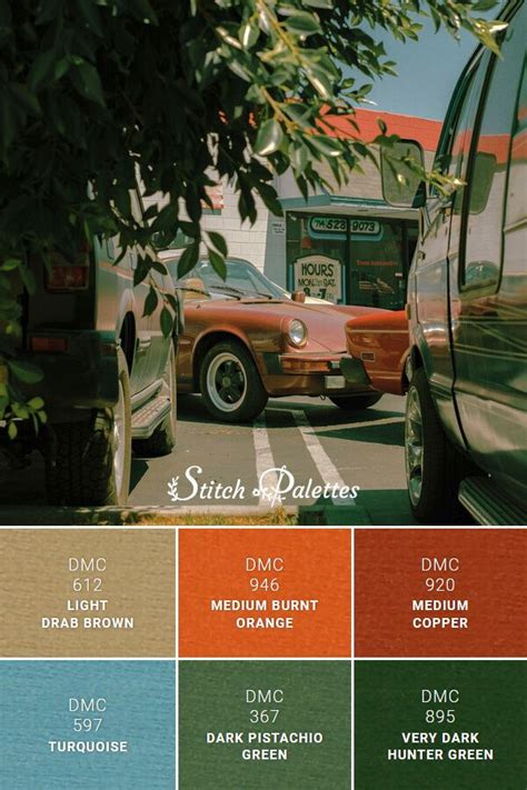 Embroidery Color Palette With Thread Codes