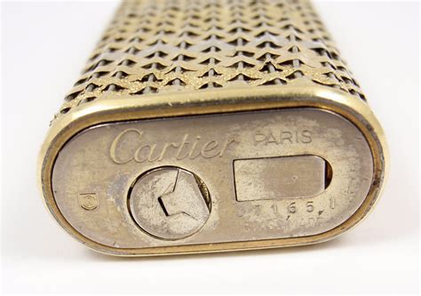 Rare Vintage Authentic Cartier Solid 18k Gold Basket Weave Cigarette