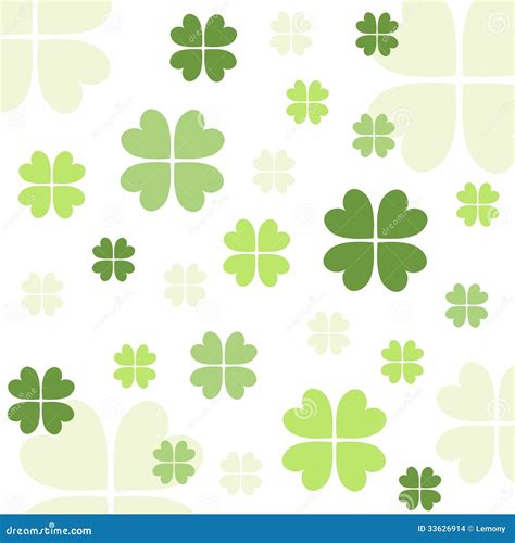Seamless Clover Pattern Stock Vector Illustration Of Paper 33626914