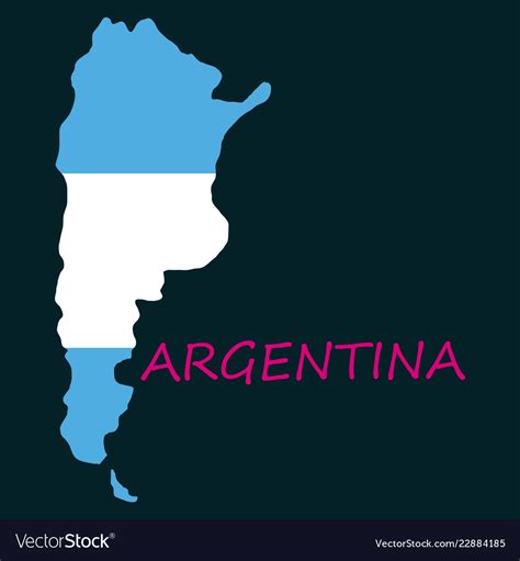 Argentina Flag Map Royalty Free Vector Image Vectorstock