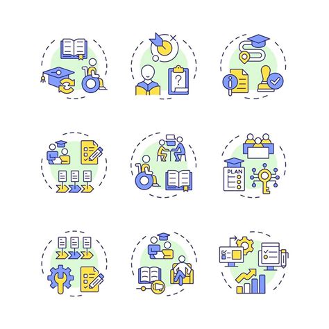 Special Education Multi Color Concept Icons Inclusive Classes For