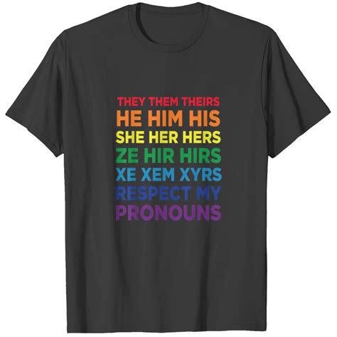 Respect My Pronouns Lgbtq Transgender Rights T Shirts Sold By