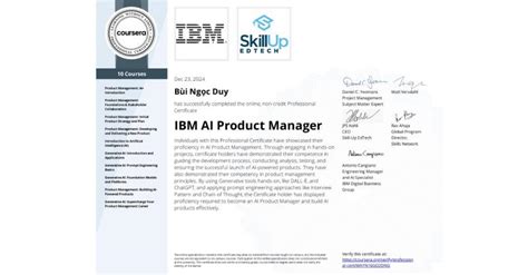 Bùi Ngọc Anh Duy On Linkedin Completion Certificate For Ibm Ai Product