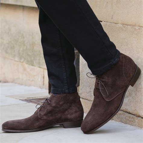 Chukka Boot Dark Brown Suede And Thomas Bird And