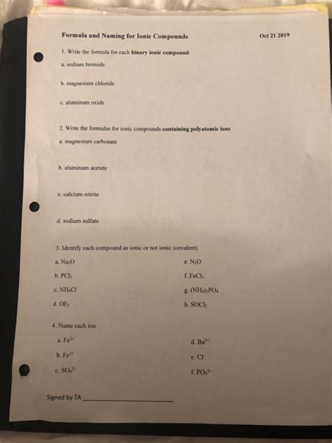 solved formula and naming for lonic compounds oct 21 2019 1