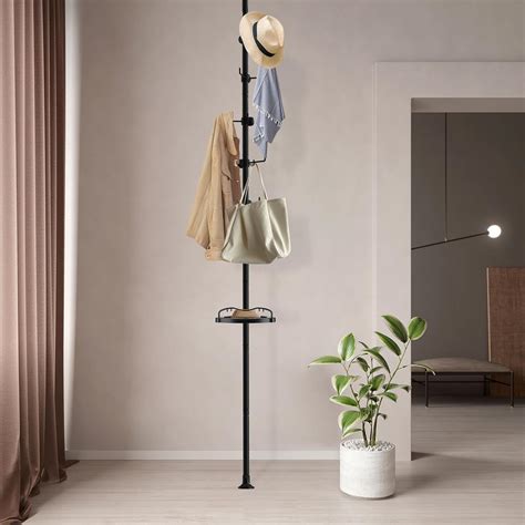 Jaotrel Coat Rack Telescopic Free Standing Clothes Rack