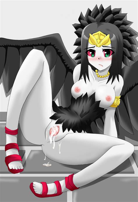 Rule 34 After Sex Armband Black Hair Blush Breasts Censored Corset