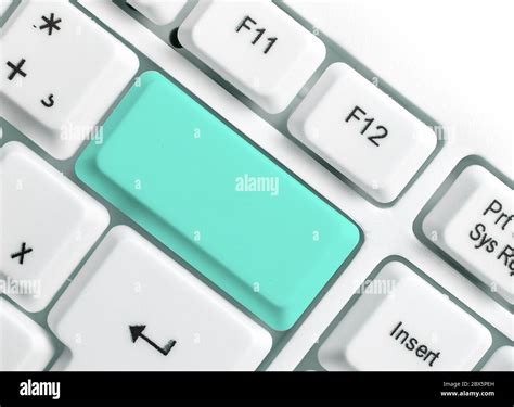Pc Keyboard Key With Empty Note Paper Above Copy Space Stock Photo Alamy