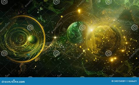 Planetary Alignment With Comet Tail And Star Field Royalty Free Stock