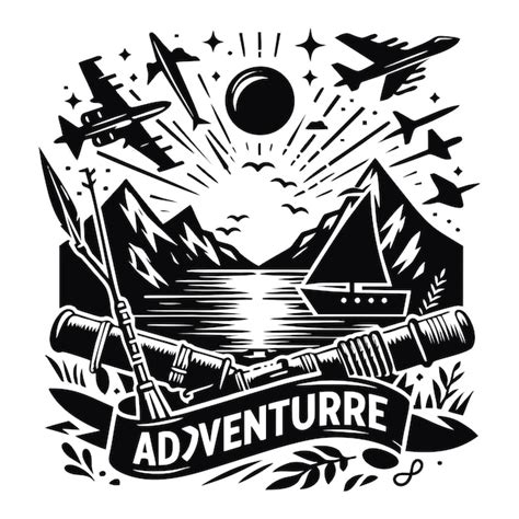 Un Logotipo En Blanco Y Negro Con Una Imagen De Un Barco Y Un Barco