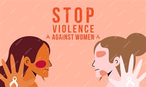 Premium Vector Stop Violence Against Women Banner Background