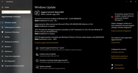 Aggiornamento Cumulativo Di Ottobre Per Windows Kb E