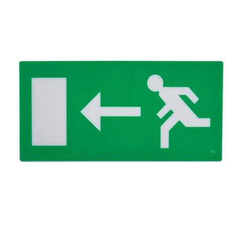 Emergency Exit Sign Left Arrow 250265 UK Shelving LTD
