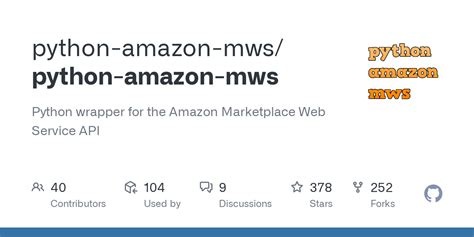 GitHub Python Amazon Mws Python Amazon Mws Python Wrapper For The Amazon Marketplace Web