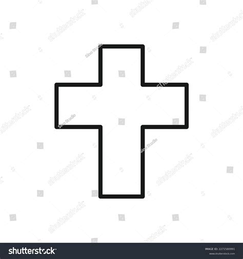 Editable Icon Crucifix Vector Illustration Isolated Stock Vector