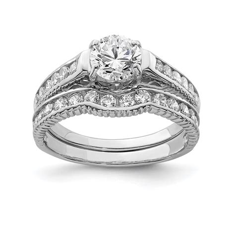 Icecarats 925 Sterling Silver 2 Piece Cubic Zirconia Cz Size 6