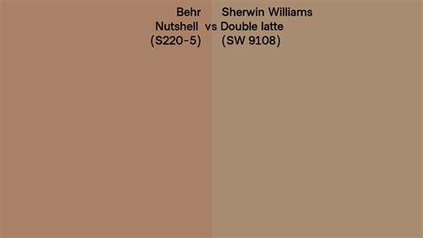 Behr Nutshell S220 5 Vs Sherwin Williams Double Latte SW 9108 Side