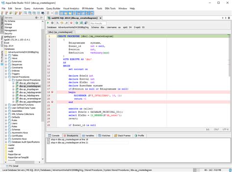 Sql Server Debugger Database Ide Aqua Data Studio