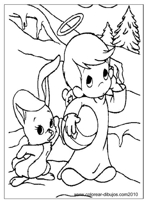 De Angelitos Para Colorear Imagui
