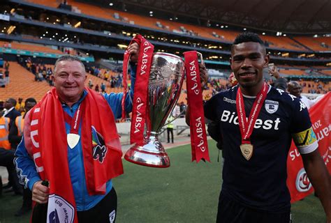 Bidvest Wits Lifted The Absa Premiershop Trophy In Front Of Kaizer