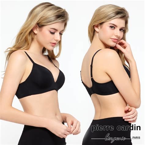 【pierre Cardin 皮爾卡登女性內衣】極簡主義無鋼圈內衣 C罩 黑色 無鋼圈內衣 Yahoo奇摩購物中心