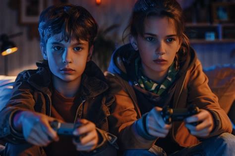 Premium Photo Mom And Son Playing Video Games