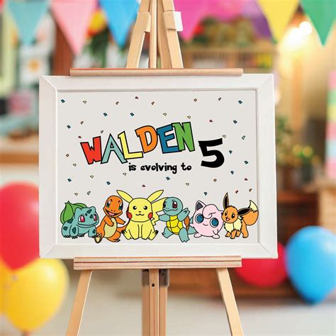 Pokemon Welcome Sign Digital File Pokemon Birthday Party Etsy