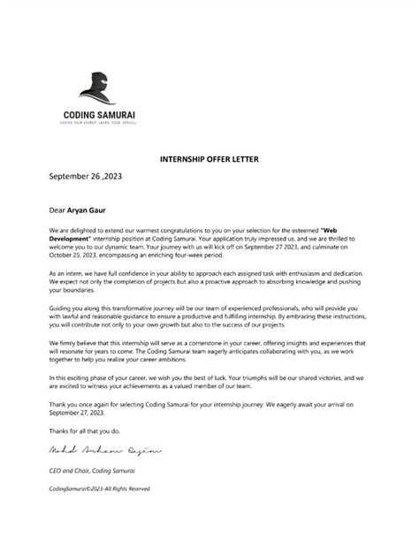 Aryan Gaur On Linkedin Internship Codingsamurai Knowledge