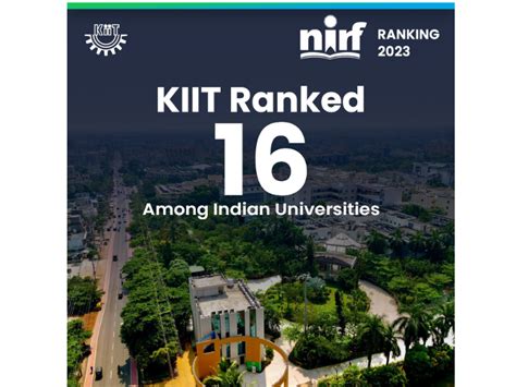 Kiit Jumps To 16th Position In Nirf Indian Rankings 2023 Education