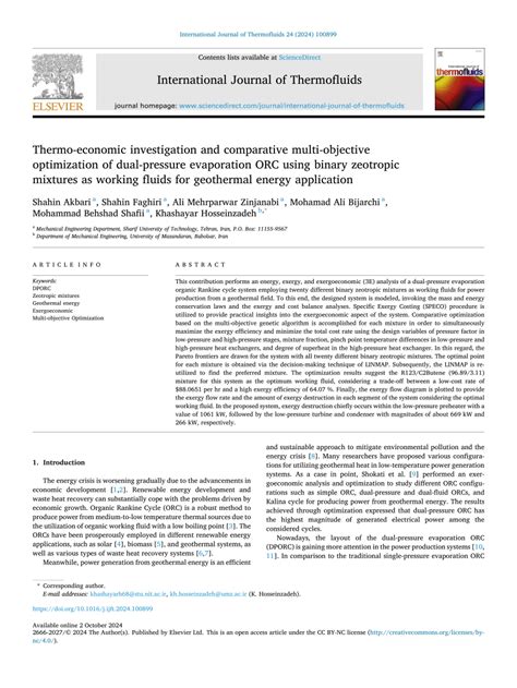 Pdf Thermo Economic Investigation And Comparative Multi Objective Optimization Of Dual