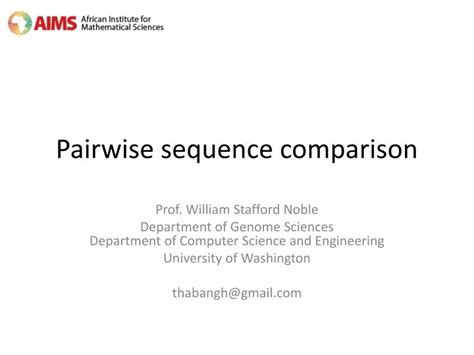 PPT Pairwise Sequence Comparison PowerPoint Presentation Free Download ID