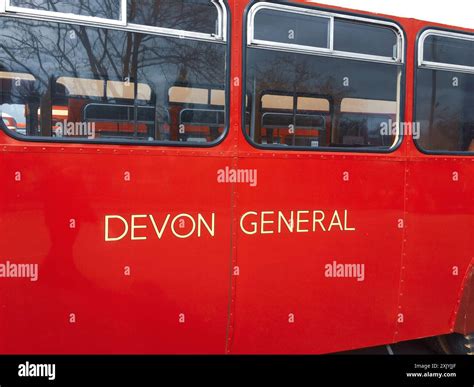 Classic Devon General Double Decker Bus On Display At Exeter Hi Res