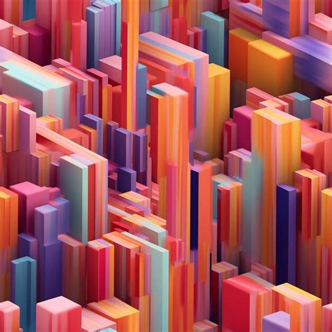 Premium AI Image Abstract 3D Geometric Art In The Style Of Maze And