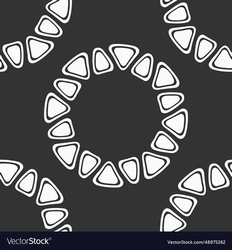 Abstract Seamless Pattern With Round Geometric Vector Image