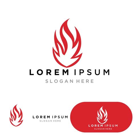 Plantilla Logotipo Fuego Flame Clipart Symbol Icon Vector Vector De