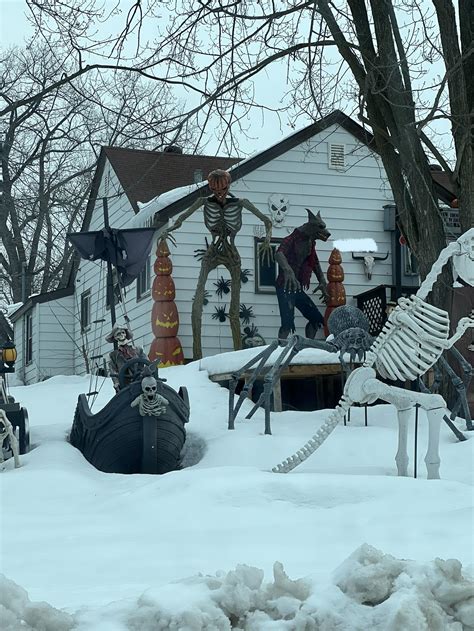 Neighbor Keeps It Spooky All Year Long R Mildlyinteresting