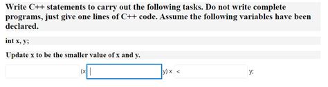 solved write c statements to carry out the following
