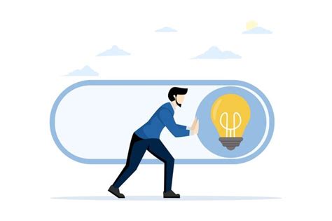 Premium Vector Concept Of Igniting New Idea With Businessman Pressing