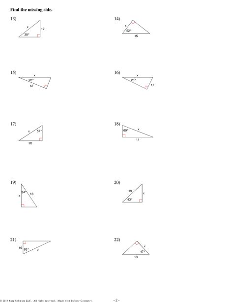 Solution U7 L4 Trig Ratios Hw 14 1 Studypool