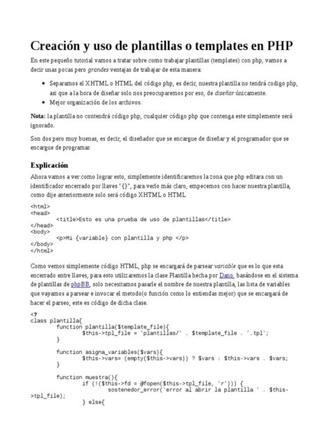 Templates Php Pdf Php Html