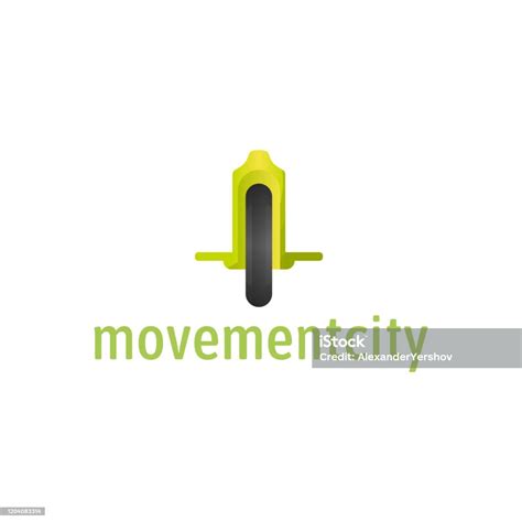 샘플 텍스트가 있는 녹색 그라데이션 색상 스타일의 전기 외발 자전거 기호 0명에 대한 스톡 벡터 아트 및 기타 이미지 0명 개념 기호 개인 장식품 Istock