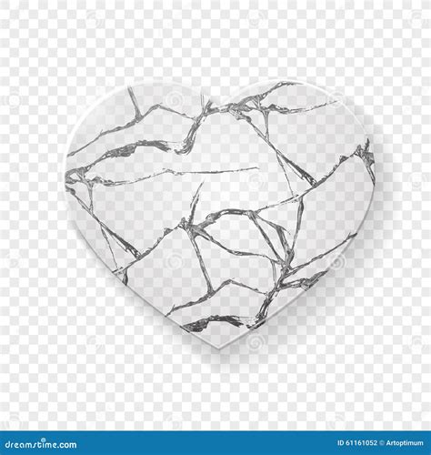 Broken Heart Made From Glass Stock Vector Illustration Of People