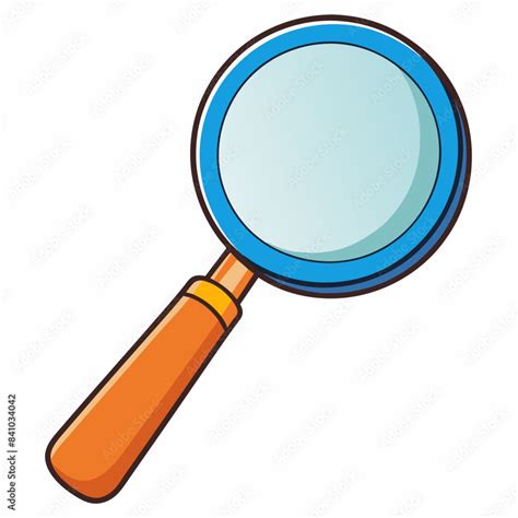 Magnifying Glass Cartoon Vector Clipart Illustration Stock Vector